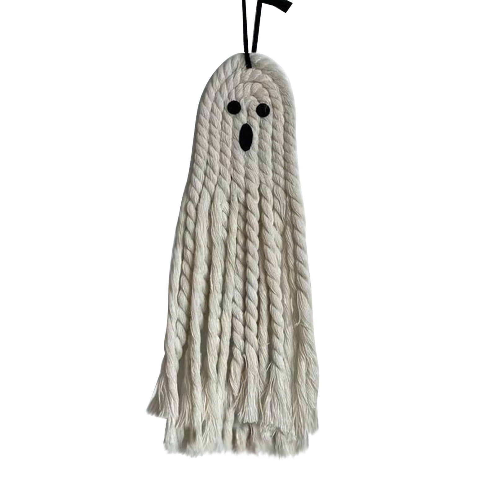 Macrame Ghost Decoration - Halloween Decor Bohemian Aesthetic Cotton ...