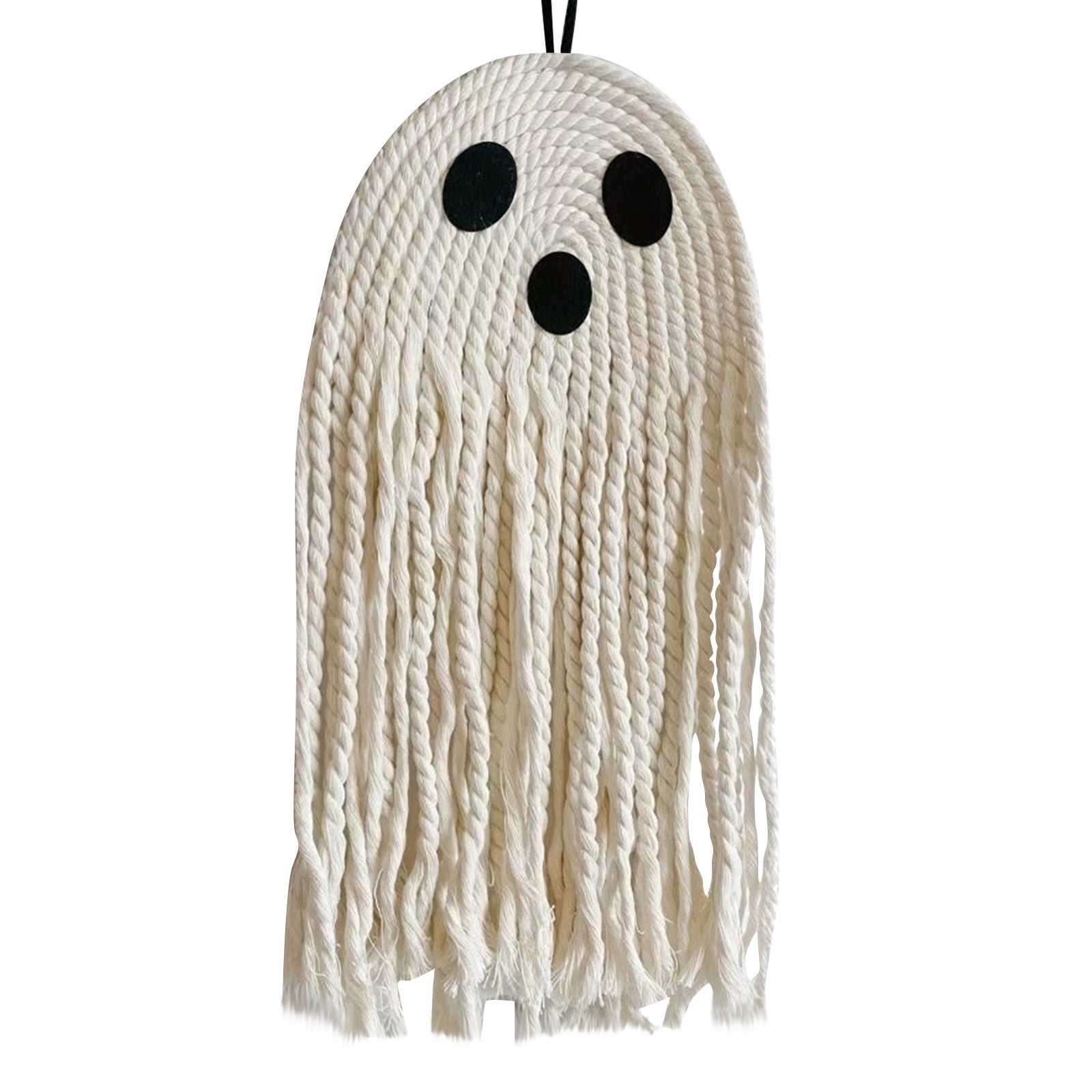 Macrame Ghost Wall Hanging - DIY Halloween Decoration - Handmade Cotton ...