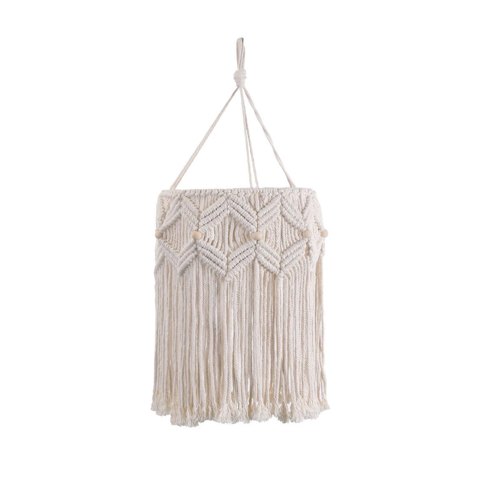 Macrame Lampshade Bedside Table Lamp Fitting Handmade Woven Boho ...
