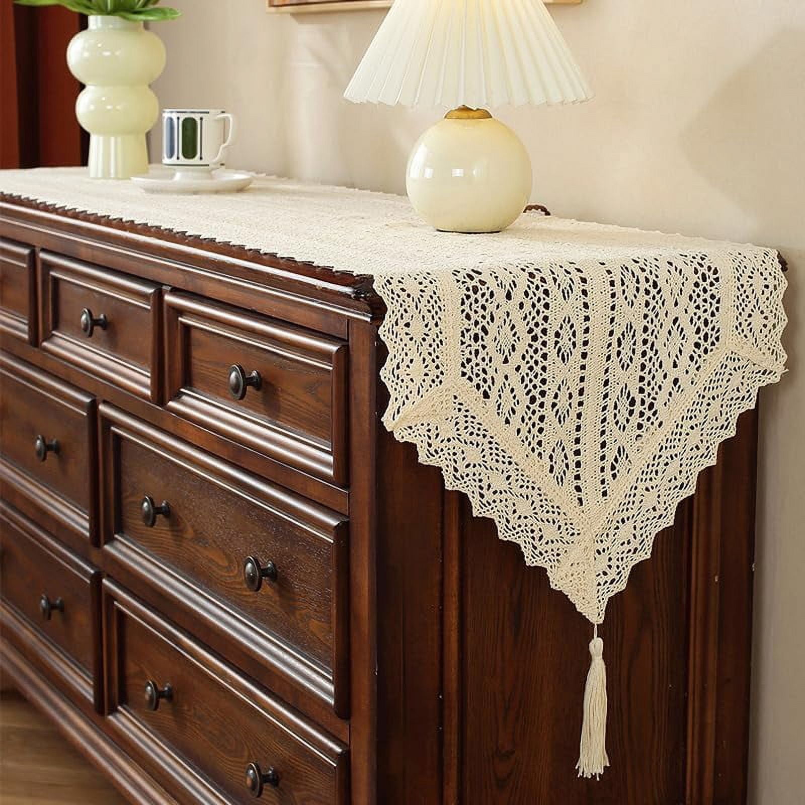 Macrame Long Table Runner Crochet Table Runners Rustic Farmhouse Table ...