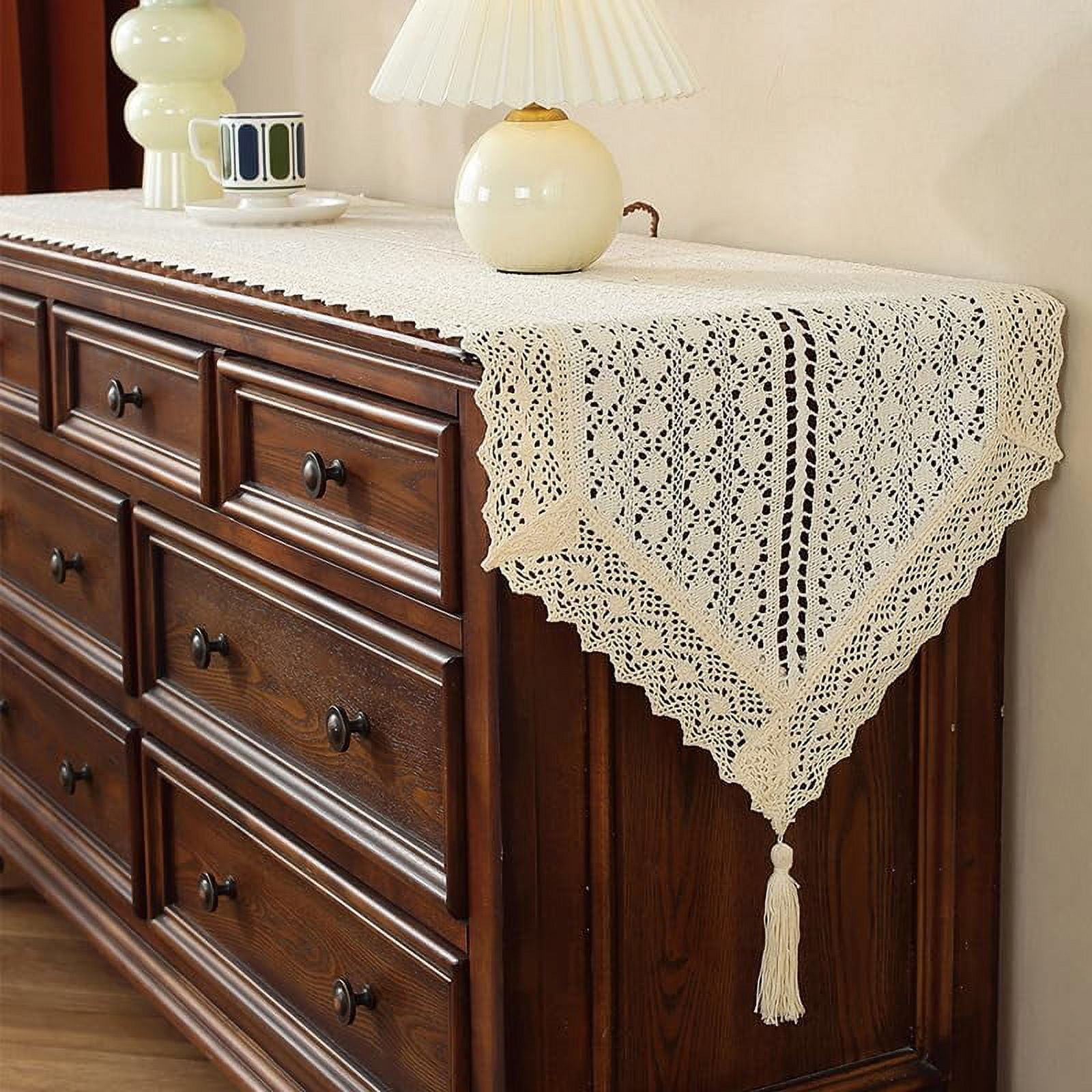 Macrame Long Table Runner Crochet Table Runners Rustic Farmhouse Table ...