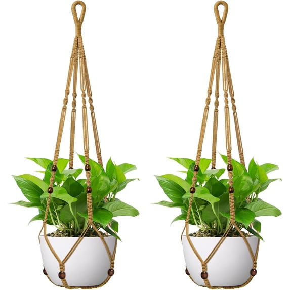 Macrame Plant Hanger Indoor Outdoor, Fits 4 to 15 Inch Pots, Strong ...