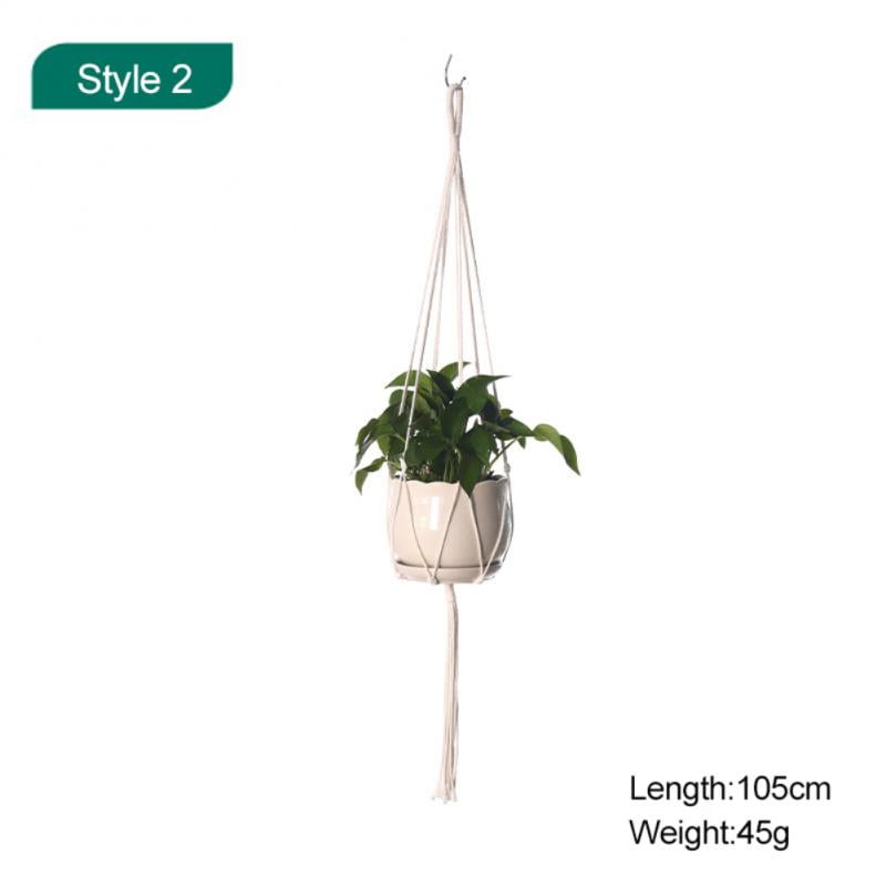 Macrame Plant Pendants Different Layers Handmade Cotton Rope Hanging ...