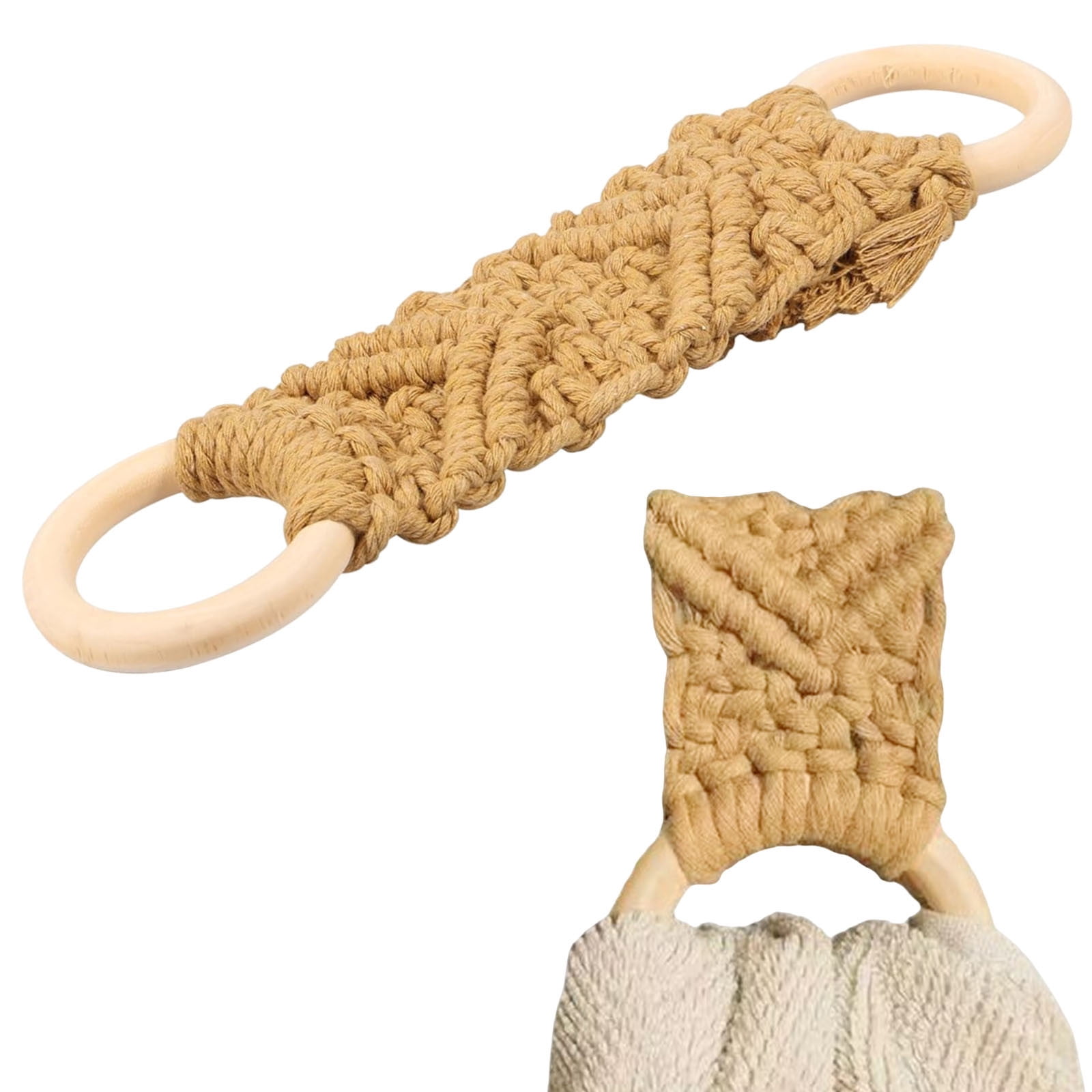 Macrame Towel Holder Ring, Macrame Kitchen Towel Holder, Crochet Towel ...