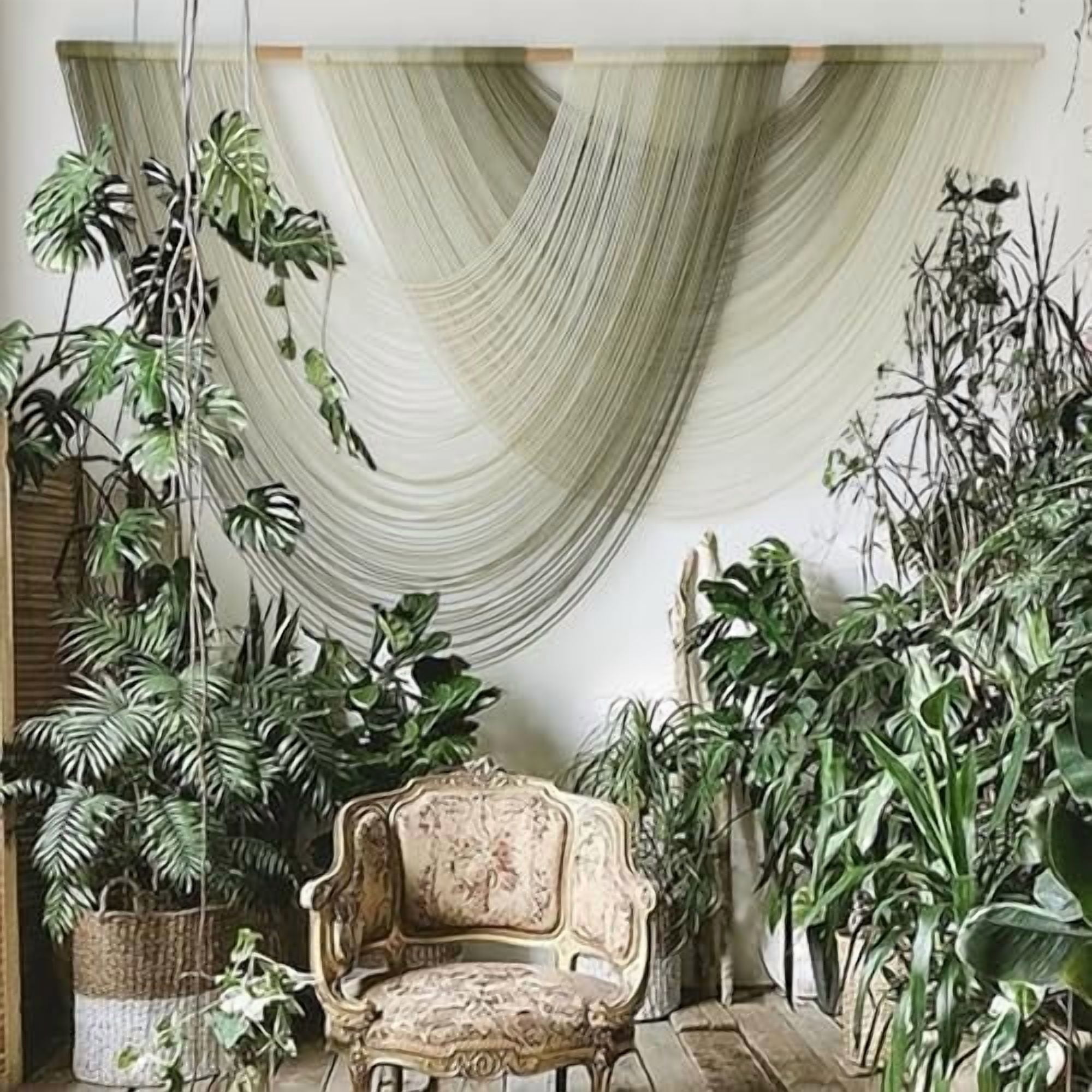 Macrame Wall Hanging Boho Wall Decor Tapestry Dip Dyed Ombre Moss Green ...