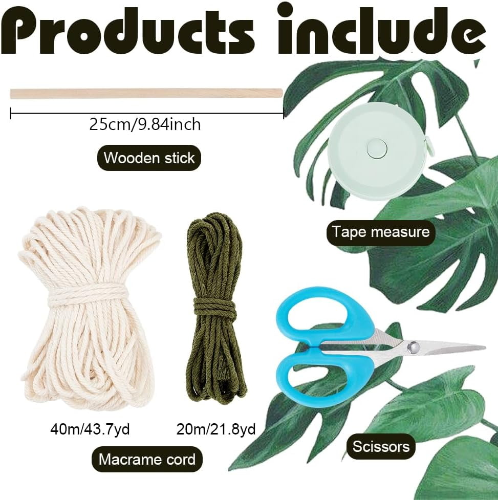 Macrame Wall Hanging Tapestry Macrame Wall Hanging Kit Monstera Style ...