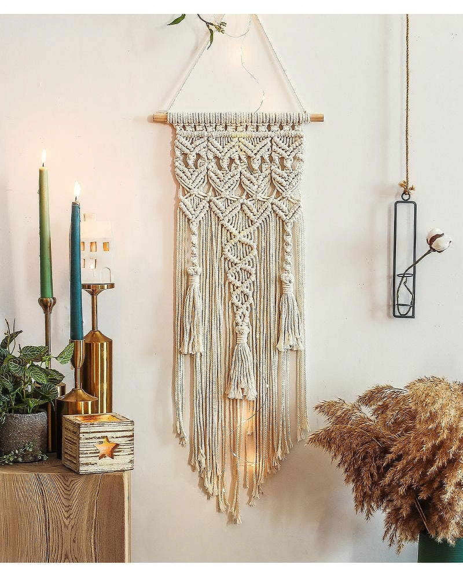 Macrame Wall Hanging Woven Bohemian Wall Hanging - Braid - Walmart.com