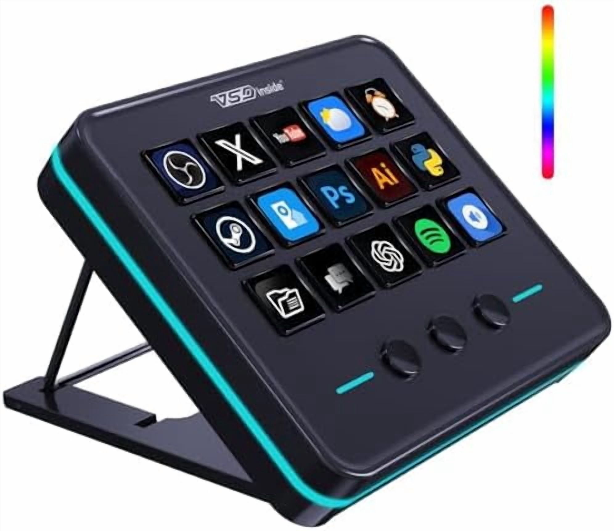 Macro Keypad, Stream Controller Deck Gaming Streaming Shortcut Keyboard ...