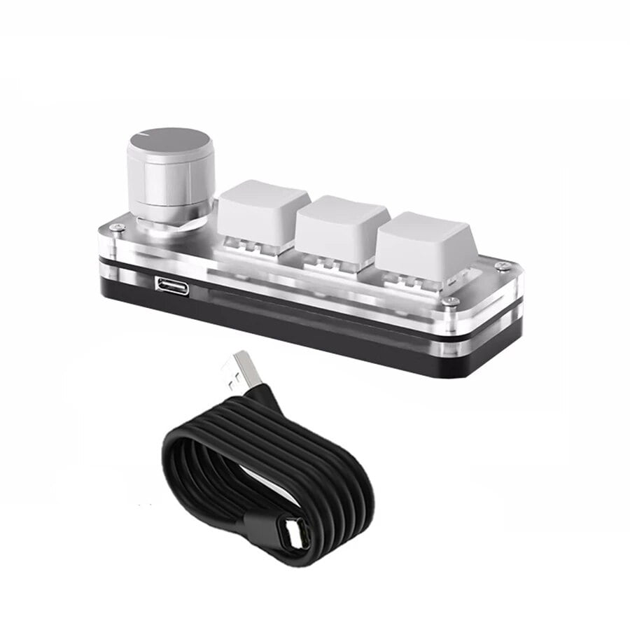 Macro Mechanical Keyboard RGB Mini Gaming Custom Programming Knob ...