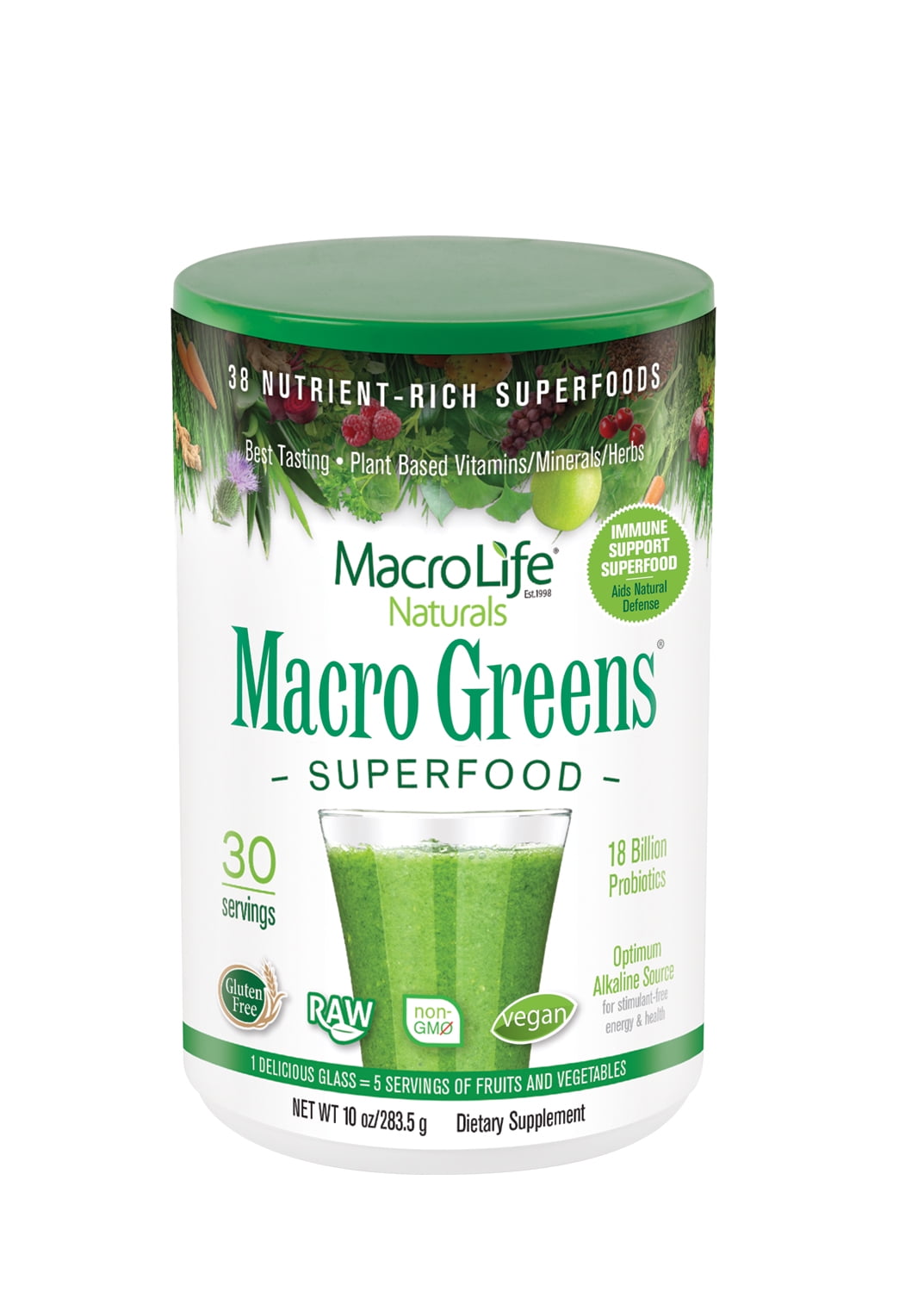 MacroLife Naturals Organic Veggie Supplement Super Mix - Macro Greens ...