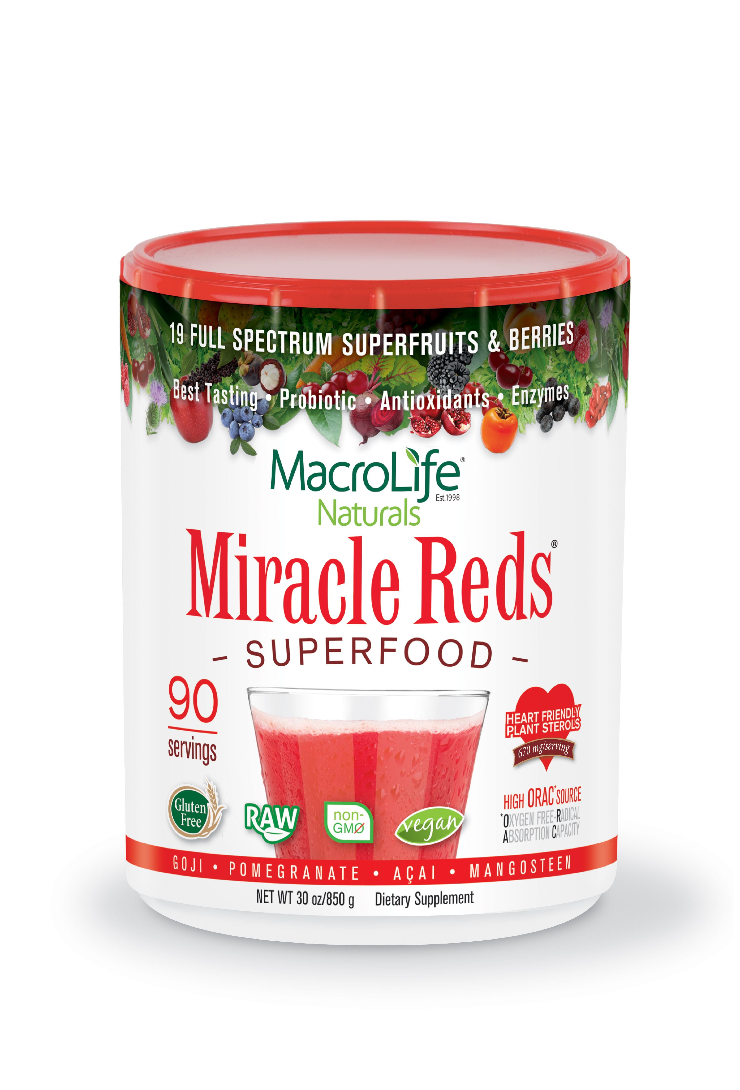 Macrolife Naturals Miracle Reds 30 oz Powder - Walmart.com