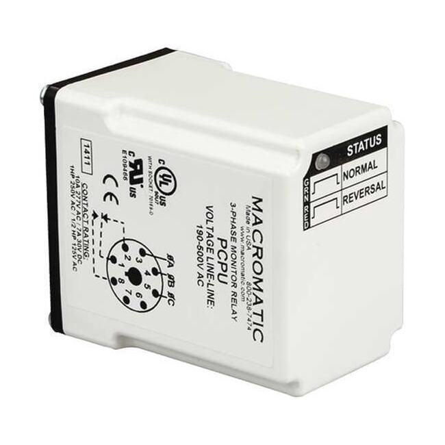 Macromatic 3 Phase Monitor Relay,SPDT,500VAC,8 Pin PCPU - Walmart.com