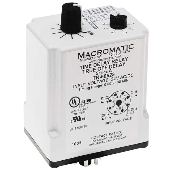 Macromatic SinFunTimeDelayRelay, 24VAC/DC, 8Pins TR-60628 - Walmart.com