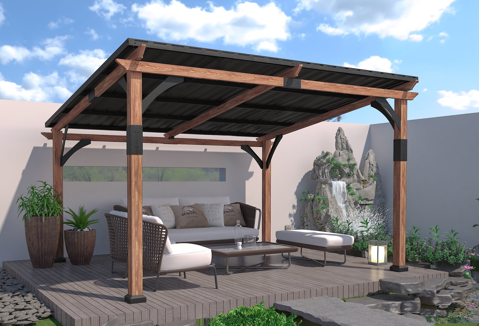 Macrout 10'x12' Outdoor Gazebo for Patio, Decks, Backyard, Heavy Duty ...