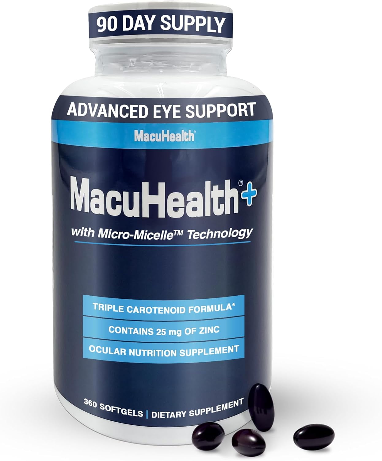 Macu Plus+ Eye Vit.amins for Adults - Unflavored, Vit.amin for Eyes ...