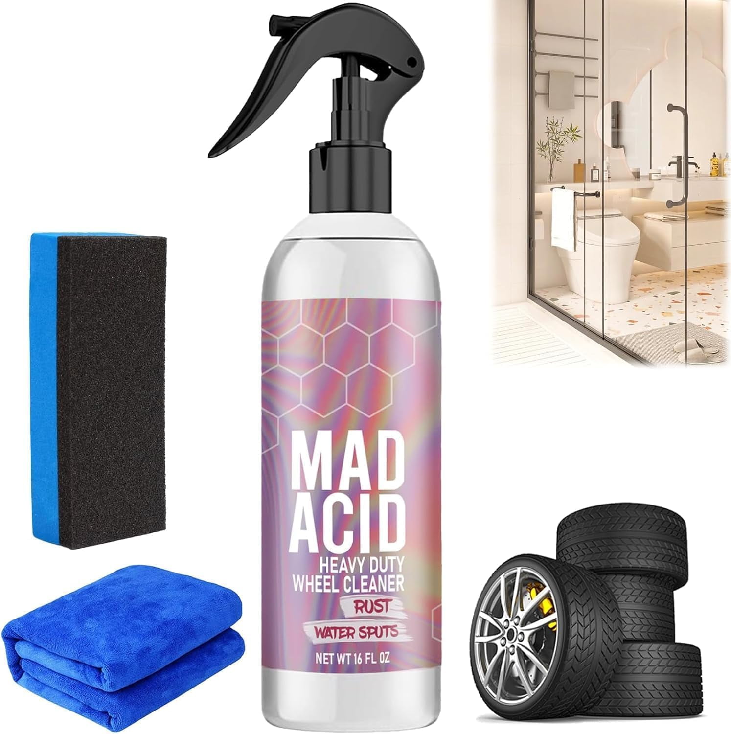 Mad Acid Glass Cleaner, New Acid Water Spot Remover, All Purpose ...