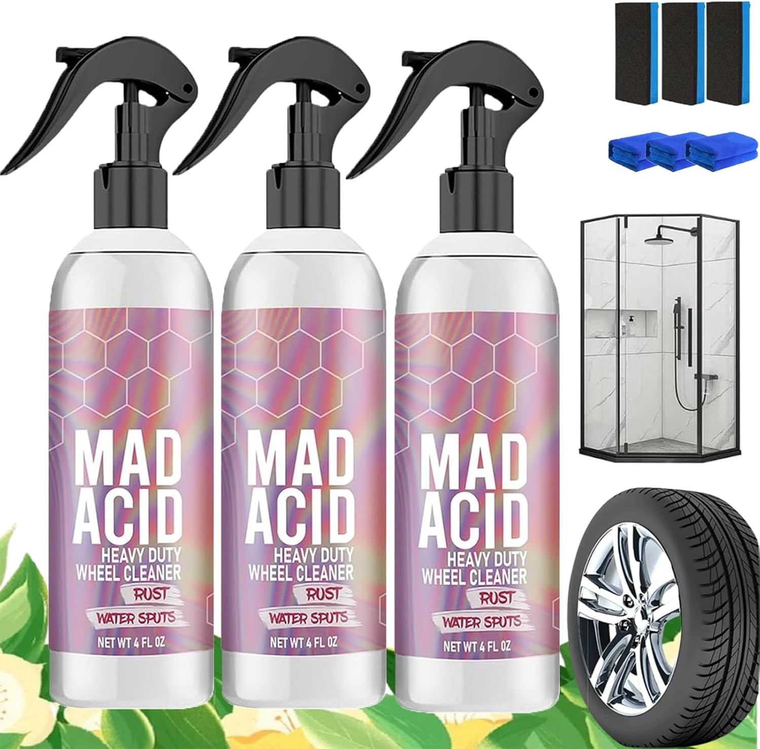 Mad Acid-Mad Acid Glass Cleaner, Mad Acid Heavy Duty Wheel Cleaner, Mad ...