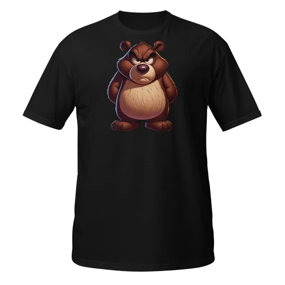 Mad Bear Shirt Humorous Angry Cartoon Bear Design For Animal Lovers ...