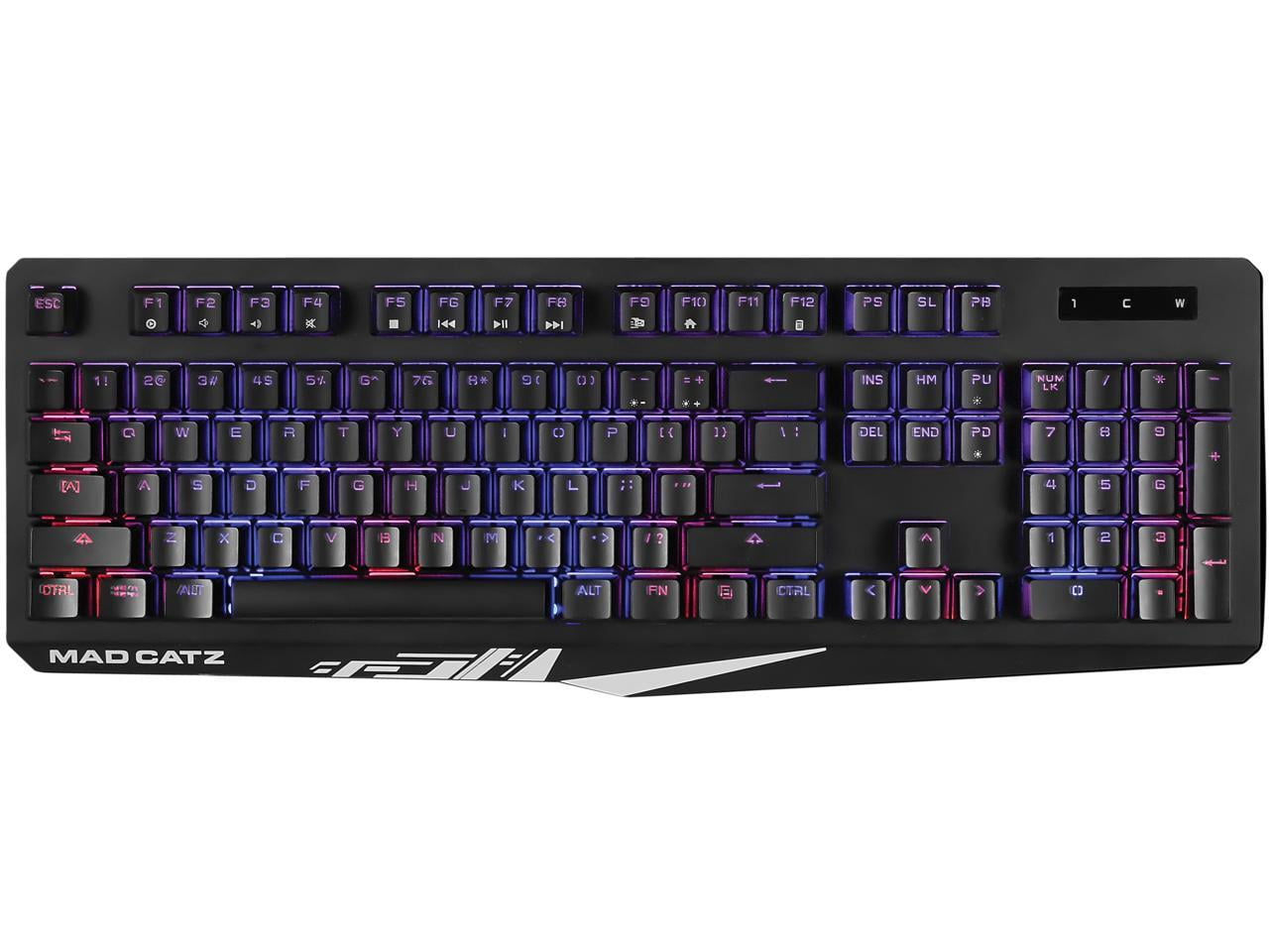 Mad Catz The Authentic S.T.R.I.K.E. 2 Membrane Gaming Keyboard - Black ...