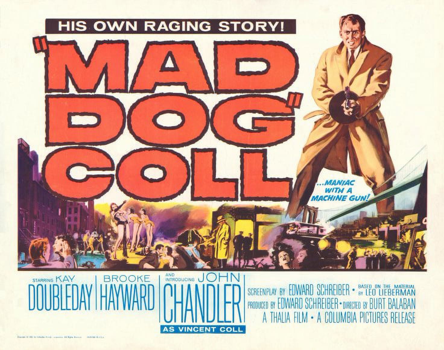 Mad Dog Coll - movie POSTER (Style A) (11" x 14") (1961) - Walmart.com