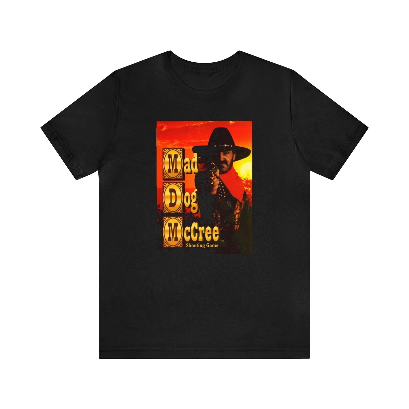 Mad Dog McCree Sega CD Cover Art Retro Style Unisex Short Sleeve T ...