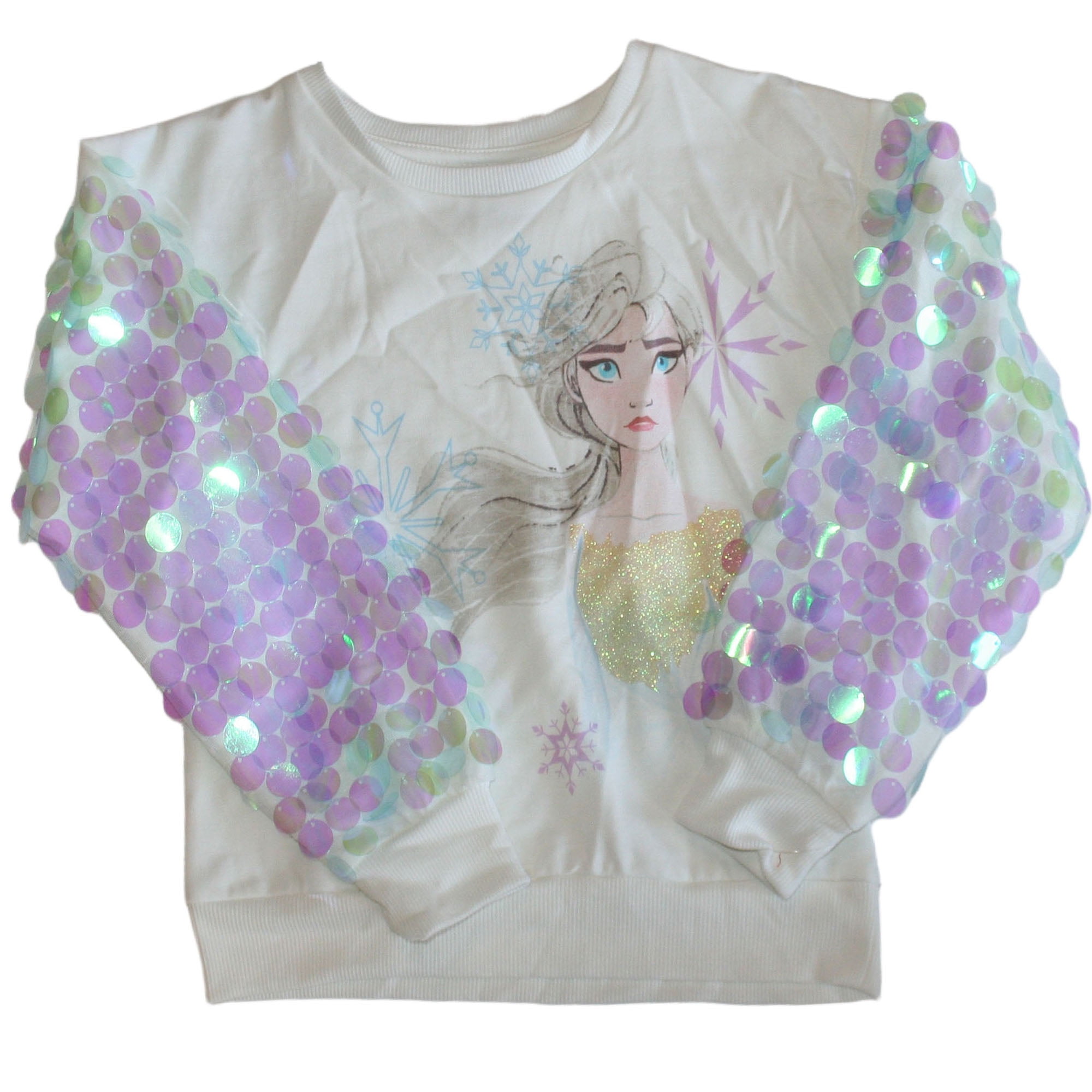 Mad Engine Disney Frozen 2 Sequin Long Sleeve Little Girls' Sweatshirt ...