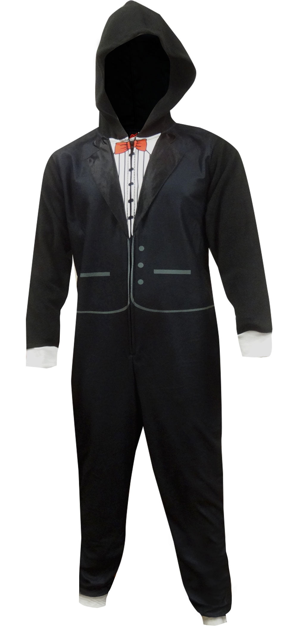 Mad Engine Mens Black Tuxedo Union Suit One Piece Pajama (Small ...