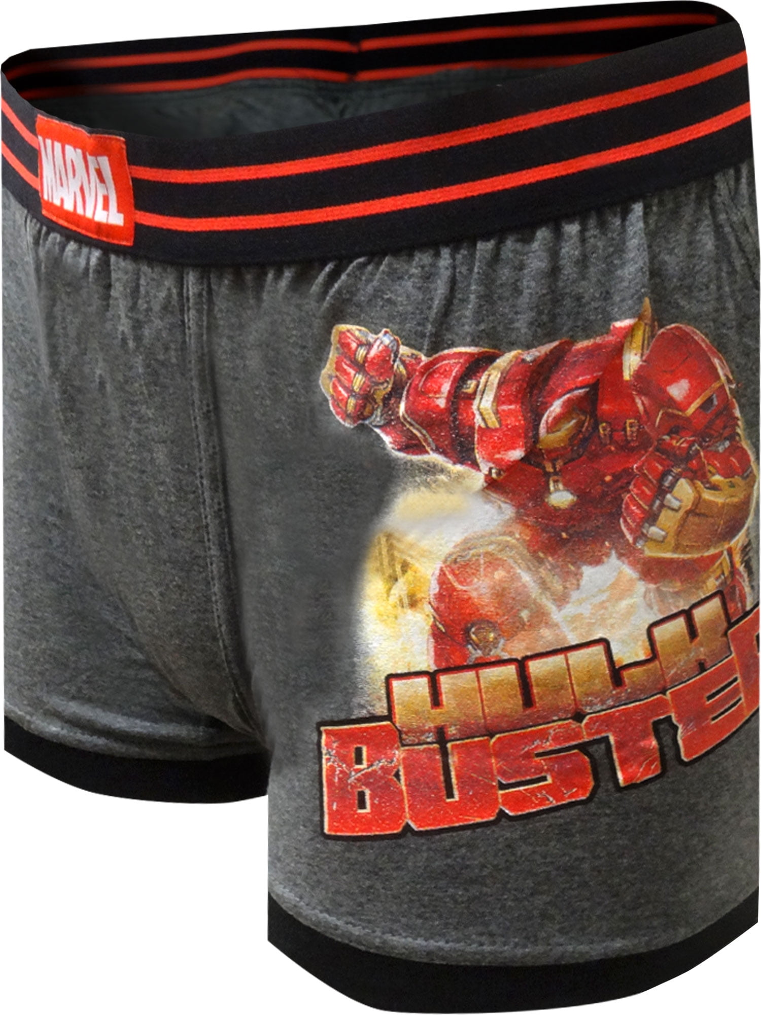Mad Engine Mens Marvel Comics Avengers Hulkbuster Gray Boxer Brief ...