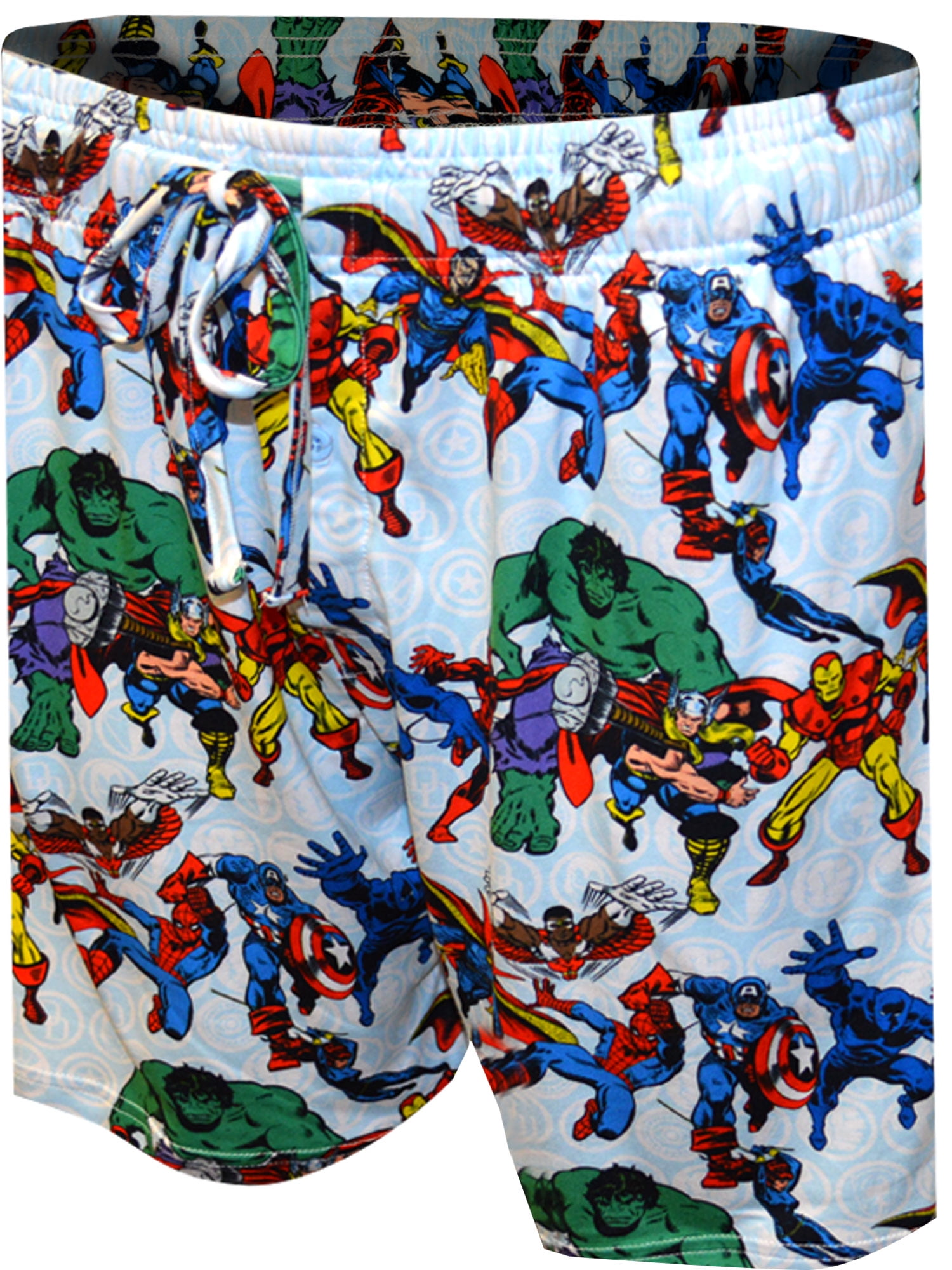 Mad Engine Mens Marvel Comics Heroes Collection Lounge Shorts (Medium ...