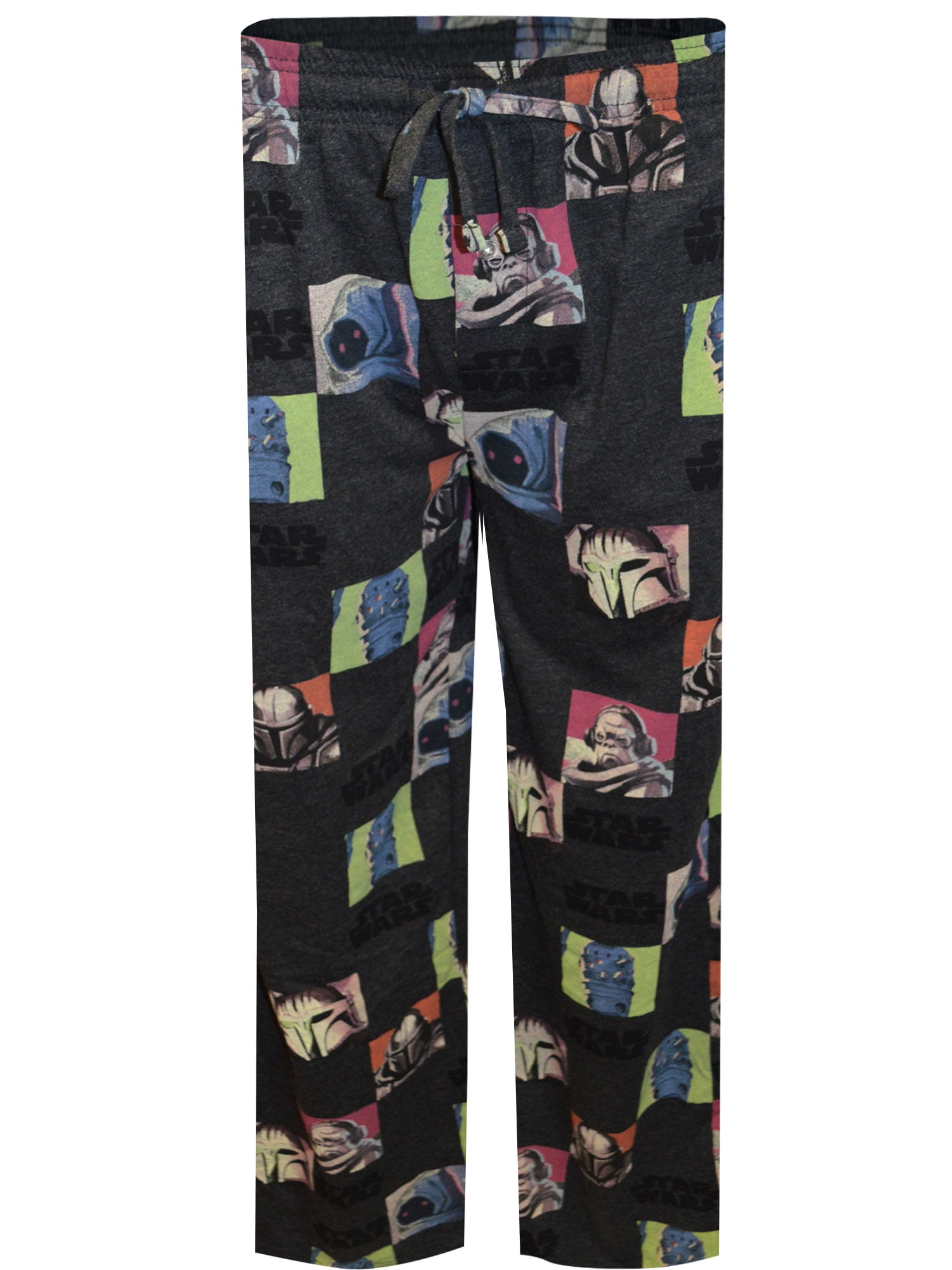 Mad Engine Mens Star Wars Mandalorian Character Blocks Gray Lounge Pant ...
