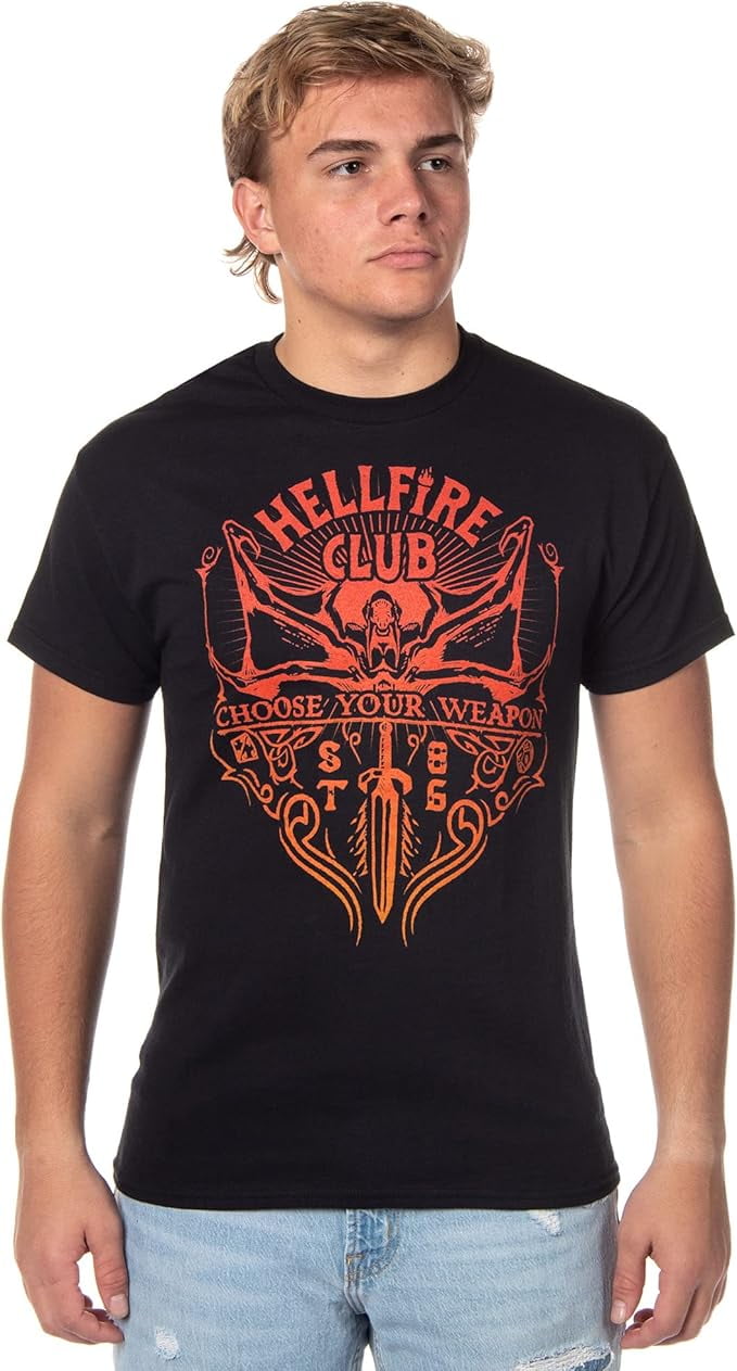 Mad Engine Strangers Things Men's Hellfire Club Choose Your Weapon T-Shirt Tee - Walmart.com