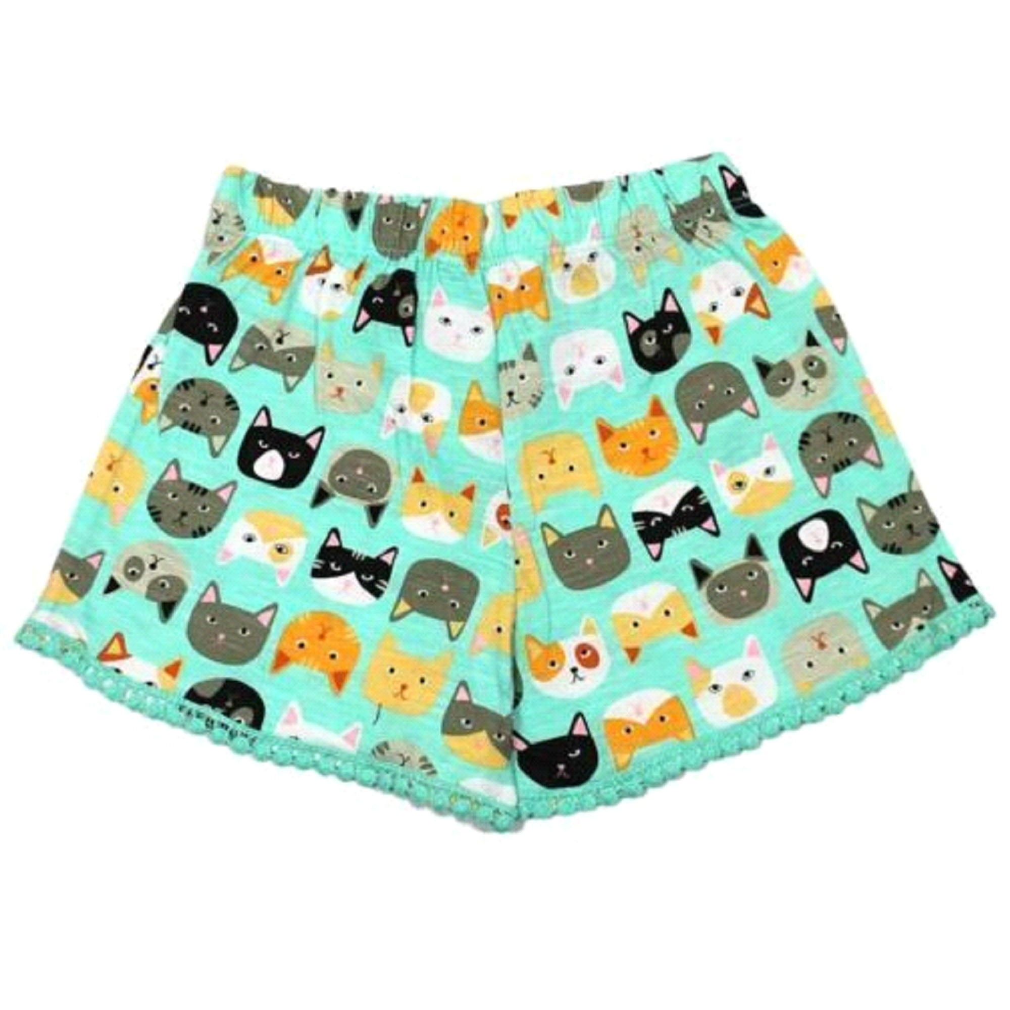 Mad Engine Toddler Girls Aqua Cats Shorts (3T) - Walmart.com
