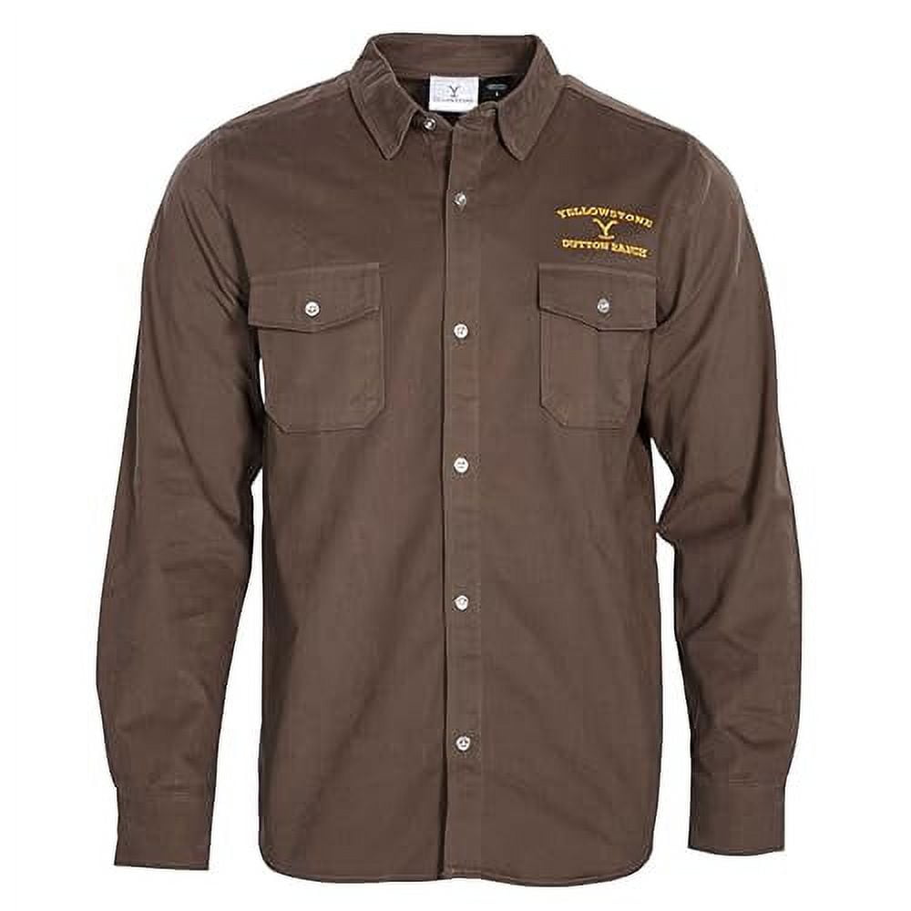 Mad Engine Yellowstone Dutton Ranch Button Up Long Sleeve Work Shirt ...