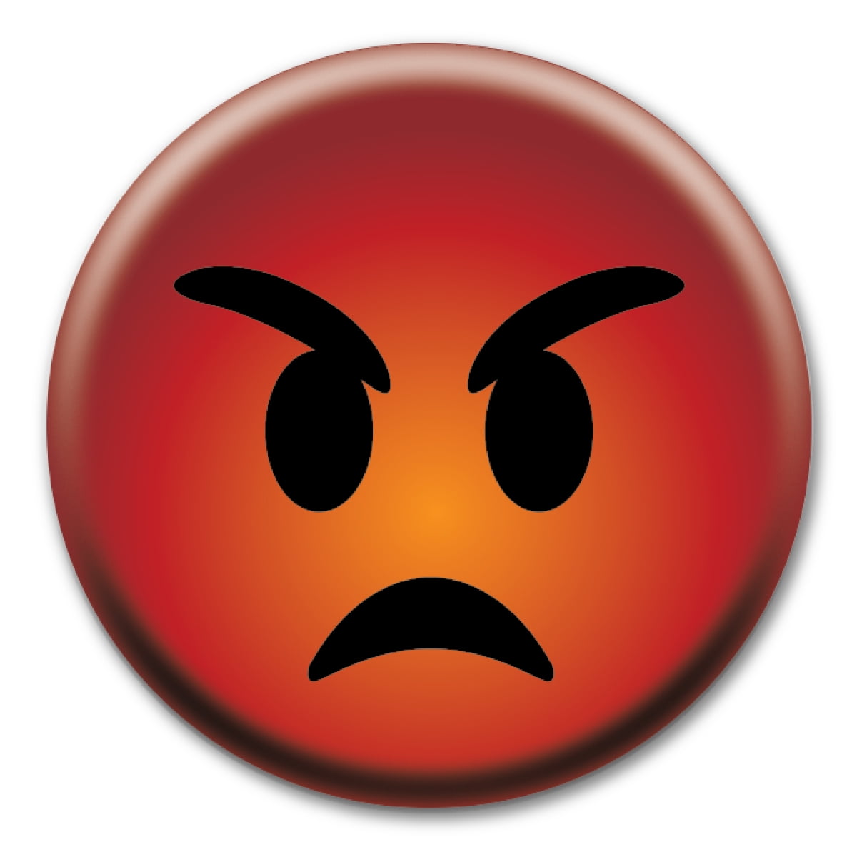 Mad Face Circle Button with Magnetic Badge Back - Walmart.com