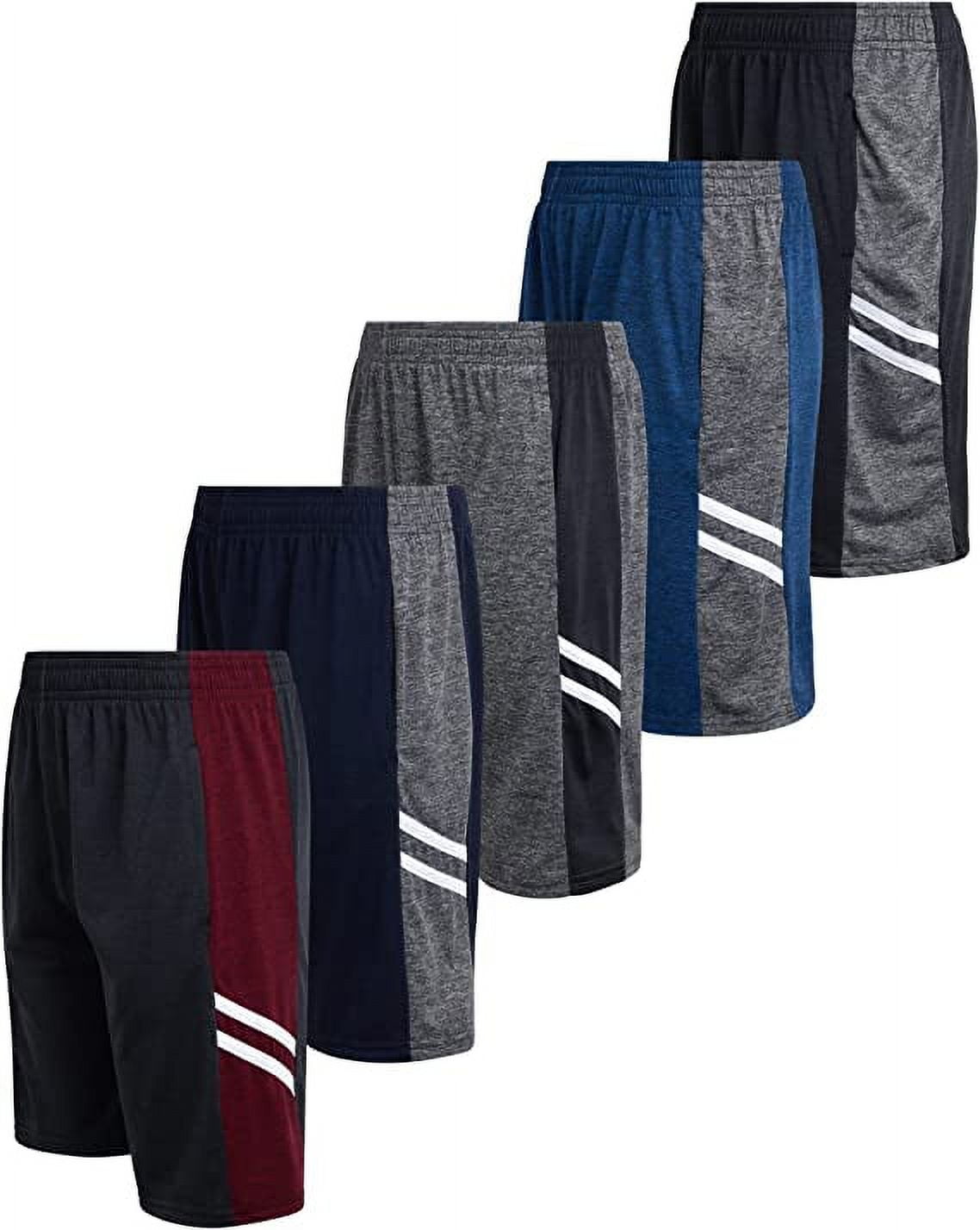 Mad Game Boys' 5 Pack Lightweight Mesh Athletic Shorts, Moisture ...