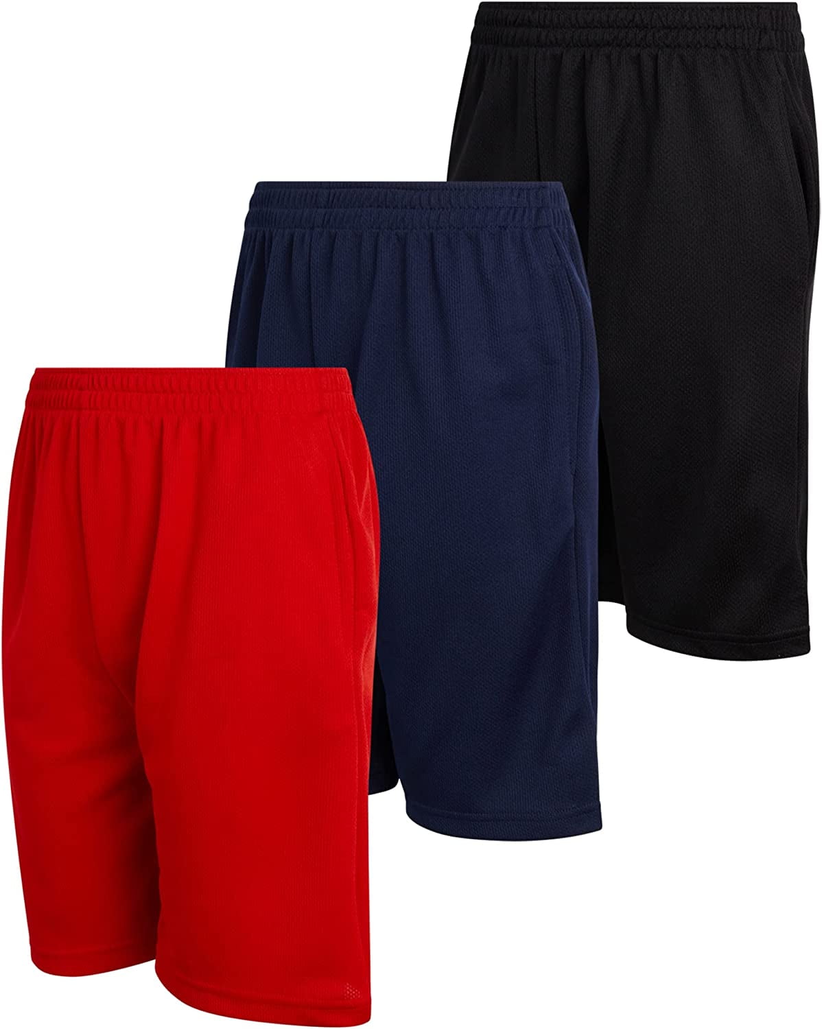 Mad Game Boys Breathable Mesh Basketball Shorts 3 Pack Lightweight ...