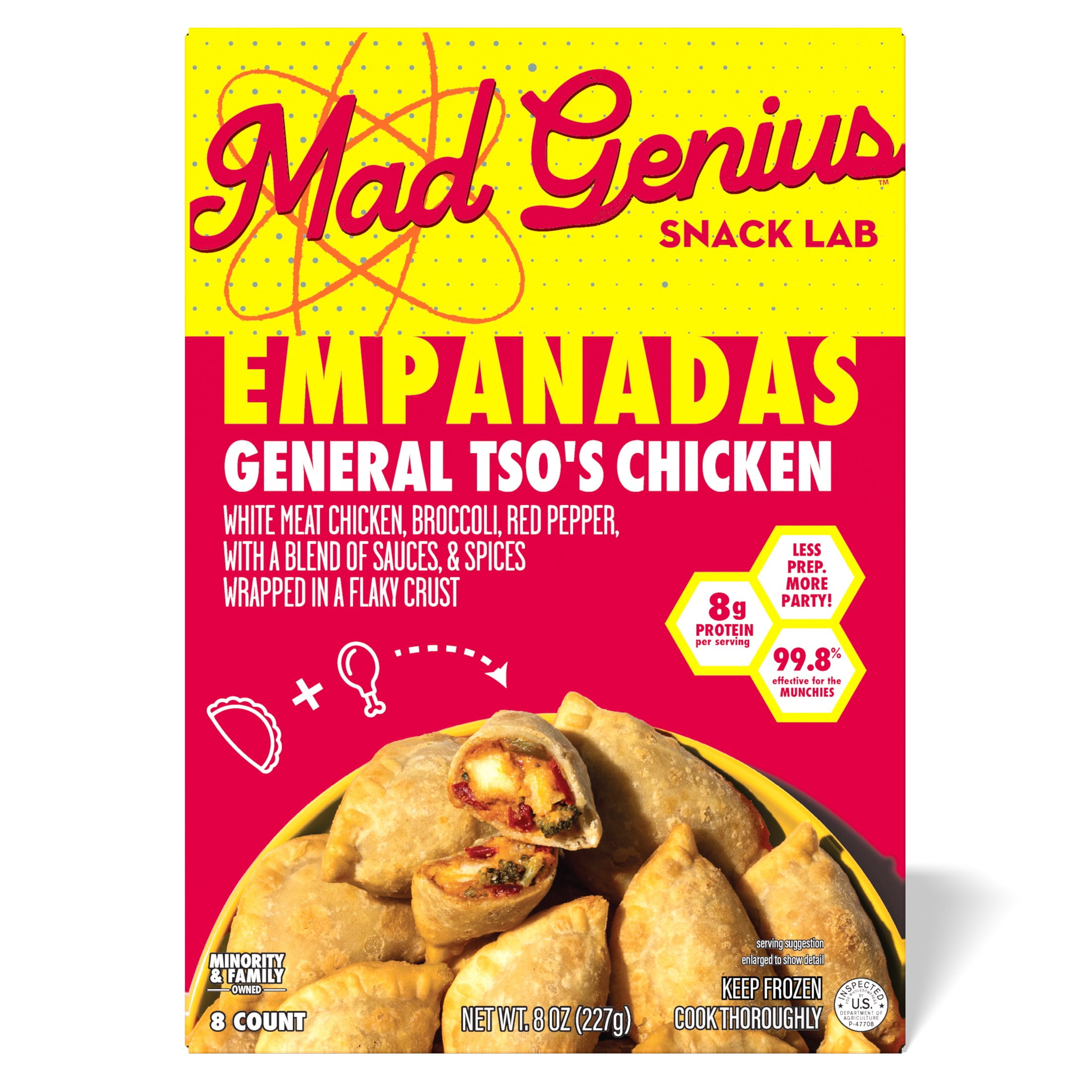 Mad Genius General Tso's Empanadas, 8 oz (Frozen), 8g of Protein per ...