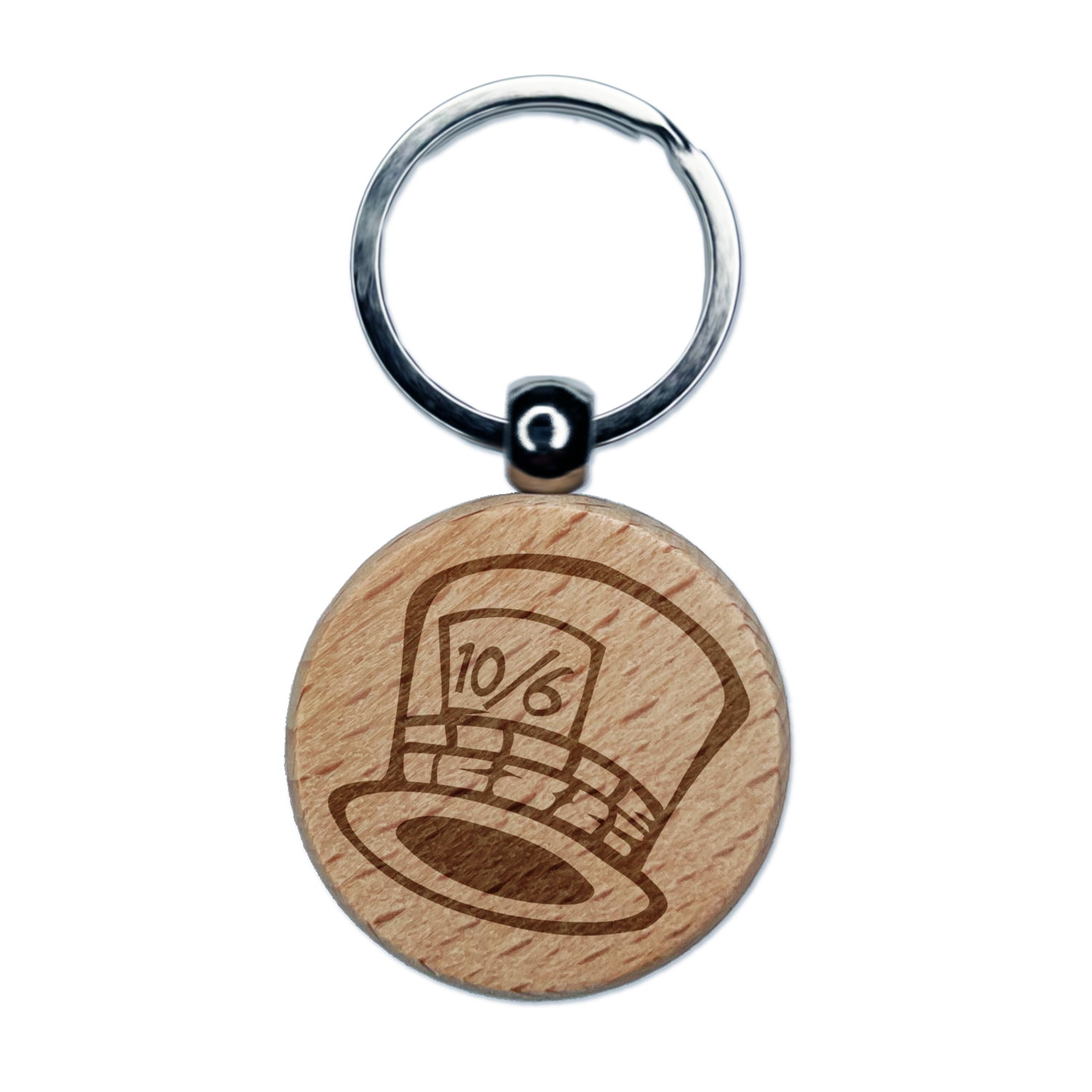 Mad Hatter Hat from Alice in Wonderland Round Keychain Charm Tag ...