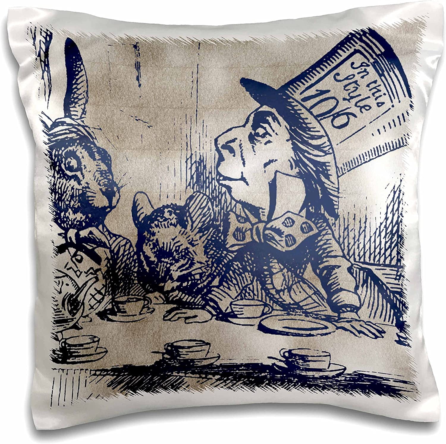 3dRose, Mad Hatter Vintage Alice in Wonderland Tea Party, 16x16 inch ...