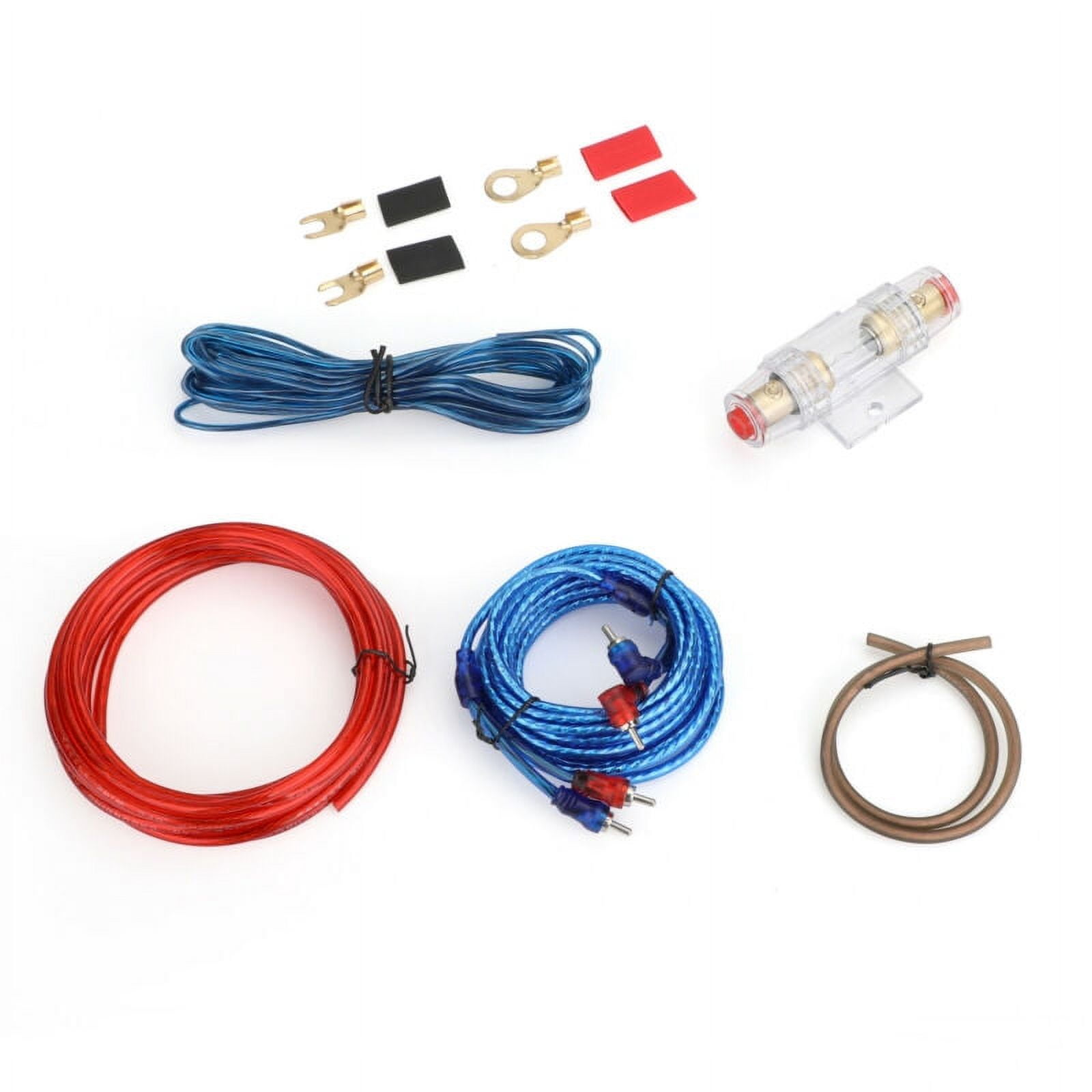 Mad Hornets 1500W 10 GAUGE Cable Car Amplifier Wiring Kit Amp Audio RCA ...