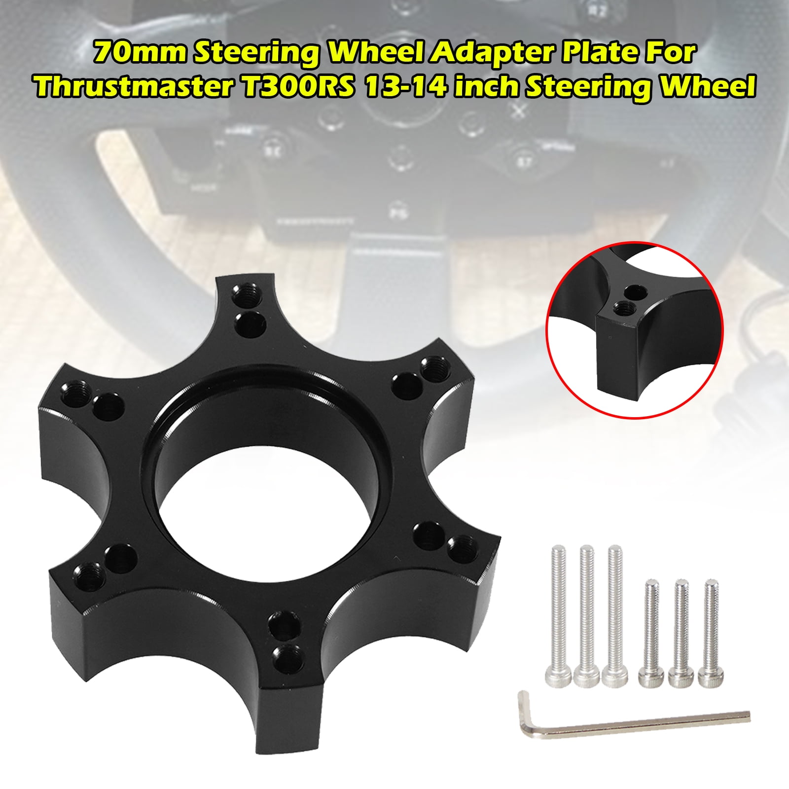Mad Hornets 70mm Steering Wheel Adapter Plate For Thrustmaster T300RS ...