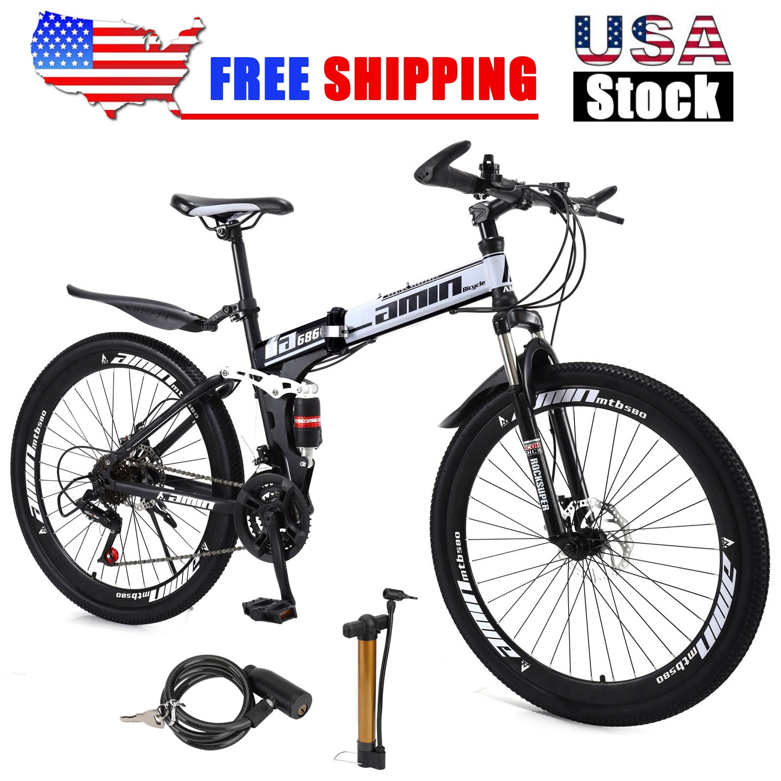 Unisex Mountain Bike, 26-Inch Wheels, 21 Speed, Dual Disc Brake ...