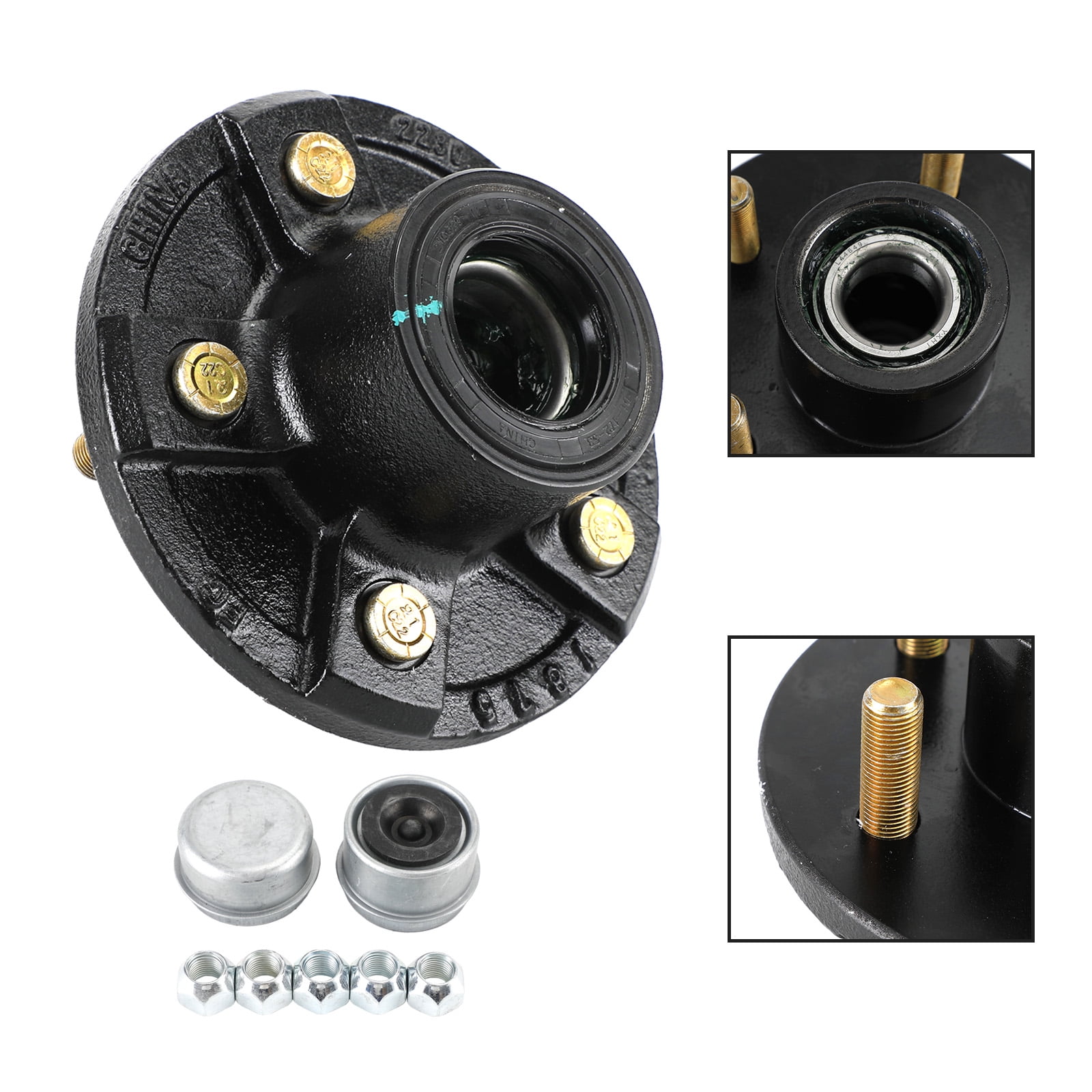 Mad Hornets Grease Trailer Idler Hub Assembly for 3.5K Axles - 5 on 4-1 ...