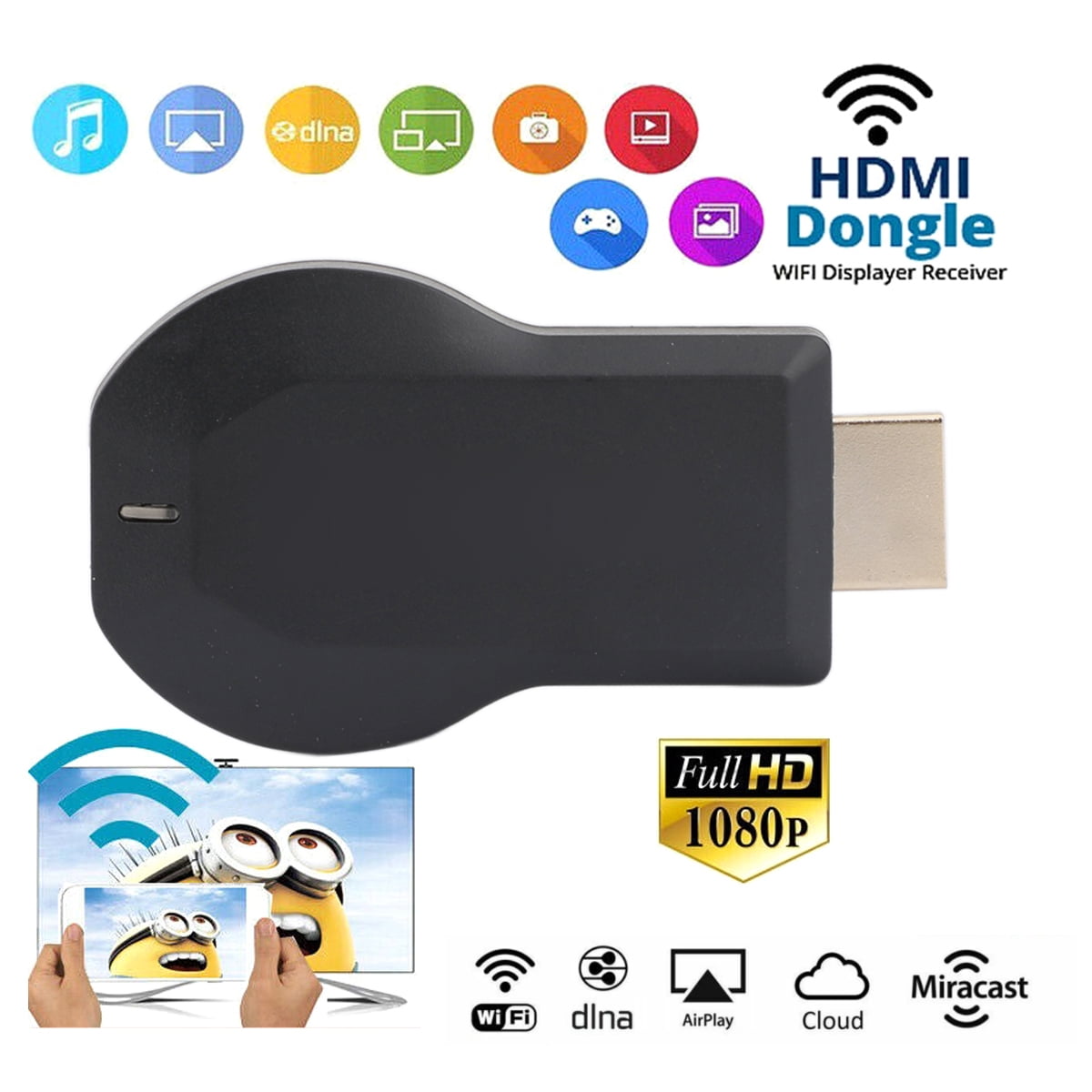 Mad Hornets HD 4K M4 Plus Media Player TV Cast Stick WIFI Display ...