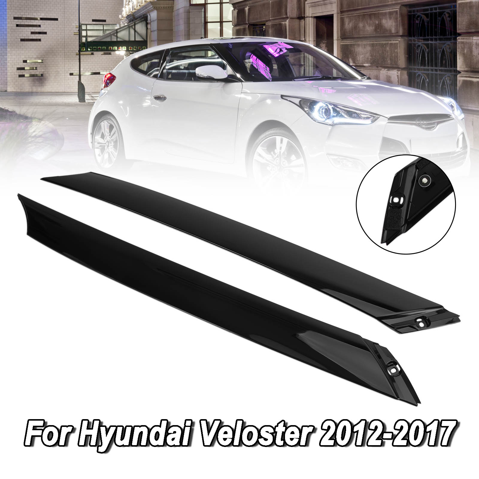 Mad Hornets L+R Windshield Pillar Trim Exterior Molding For Hyundai ...