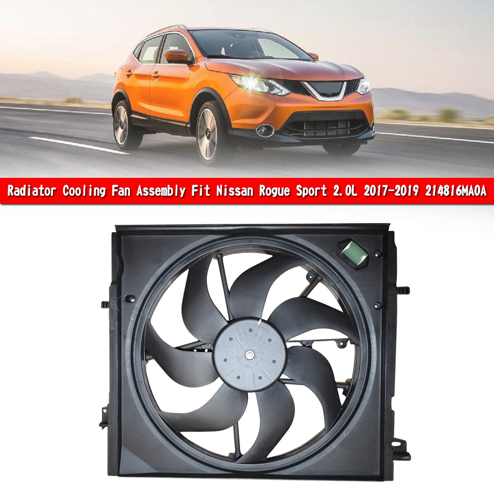 Mad Hornets Radiator Cooling Fan Assembly Fits for Nissan Rogue Sport 2 ...