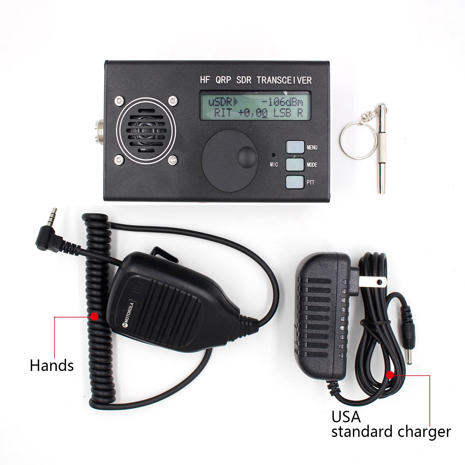 HF QRP SDR Transceiver USDX USDR 8-Band 5W SSB/CW Transceiver DSP With Mic - Walmart.com