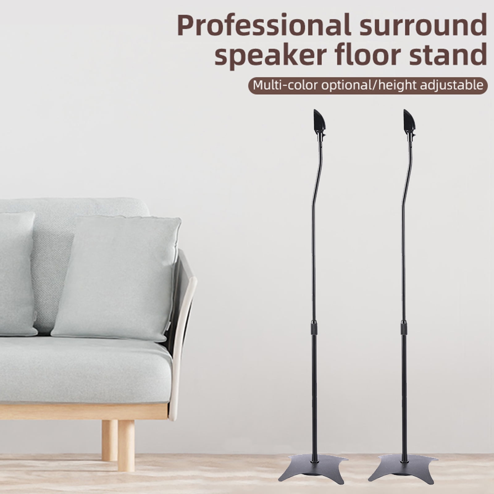 Mad Hornets Universal Surround Sound Adjustable Height Speaker Stands ...