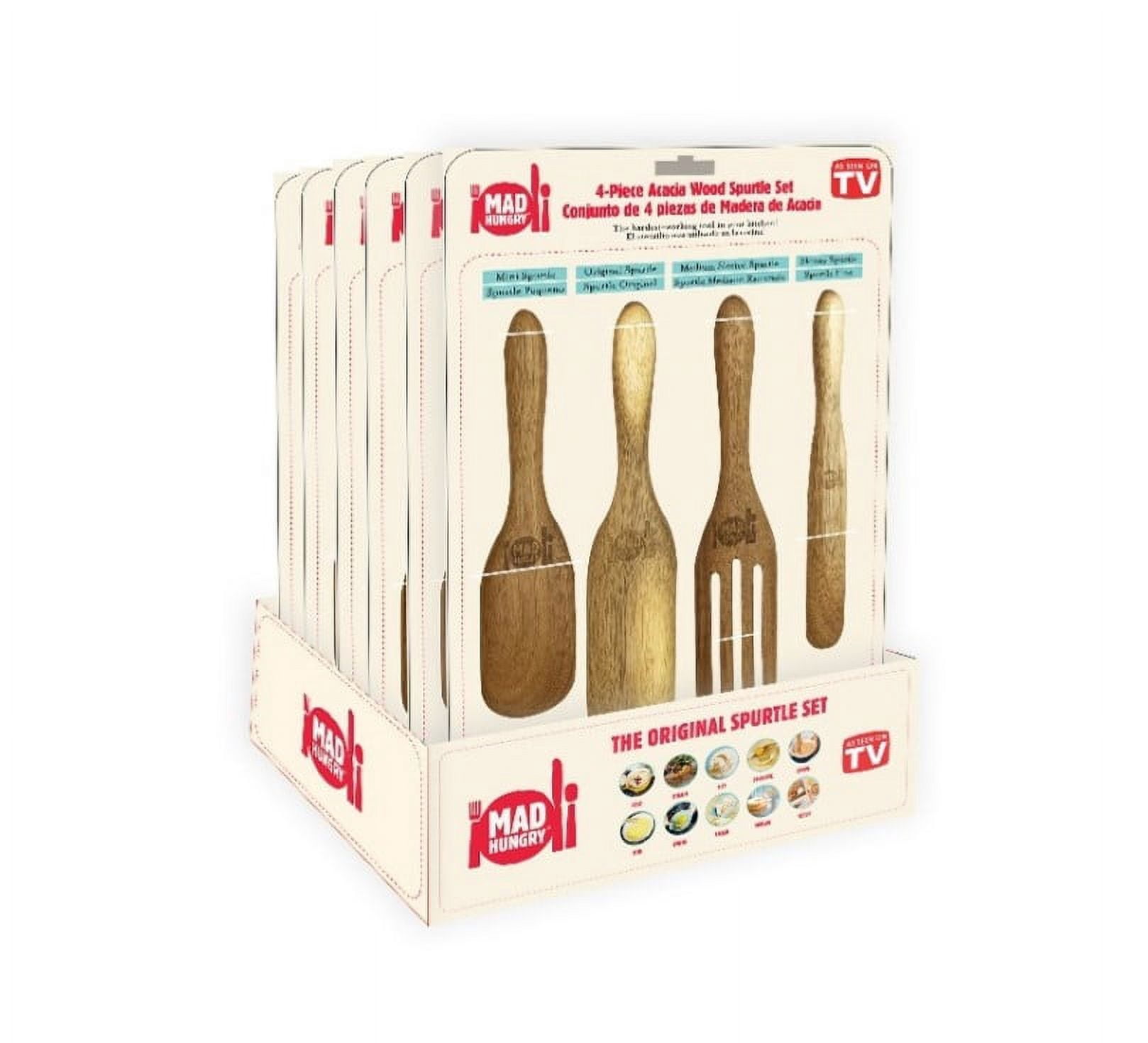 Mad Hungry 4-Piece Set in Acacia Wood Finish - Walmart.com