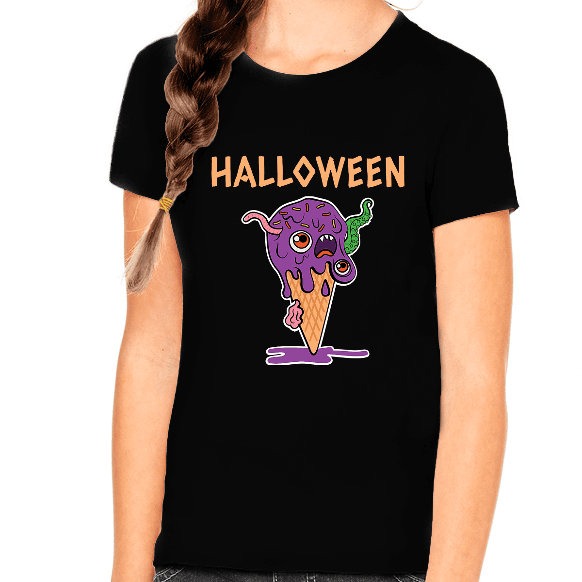 Mad Ice Cream Girls Halloween Shirt Spooky Food Halloween Shirts for ...